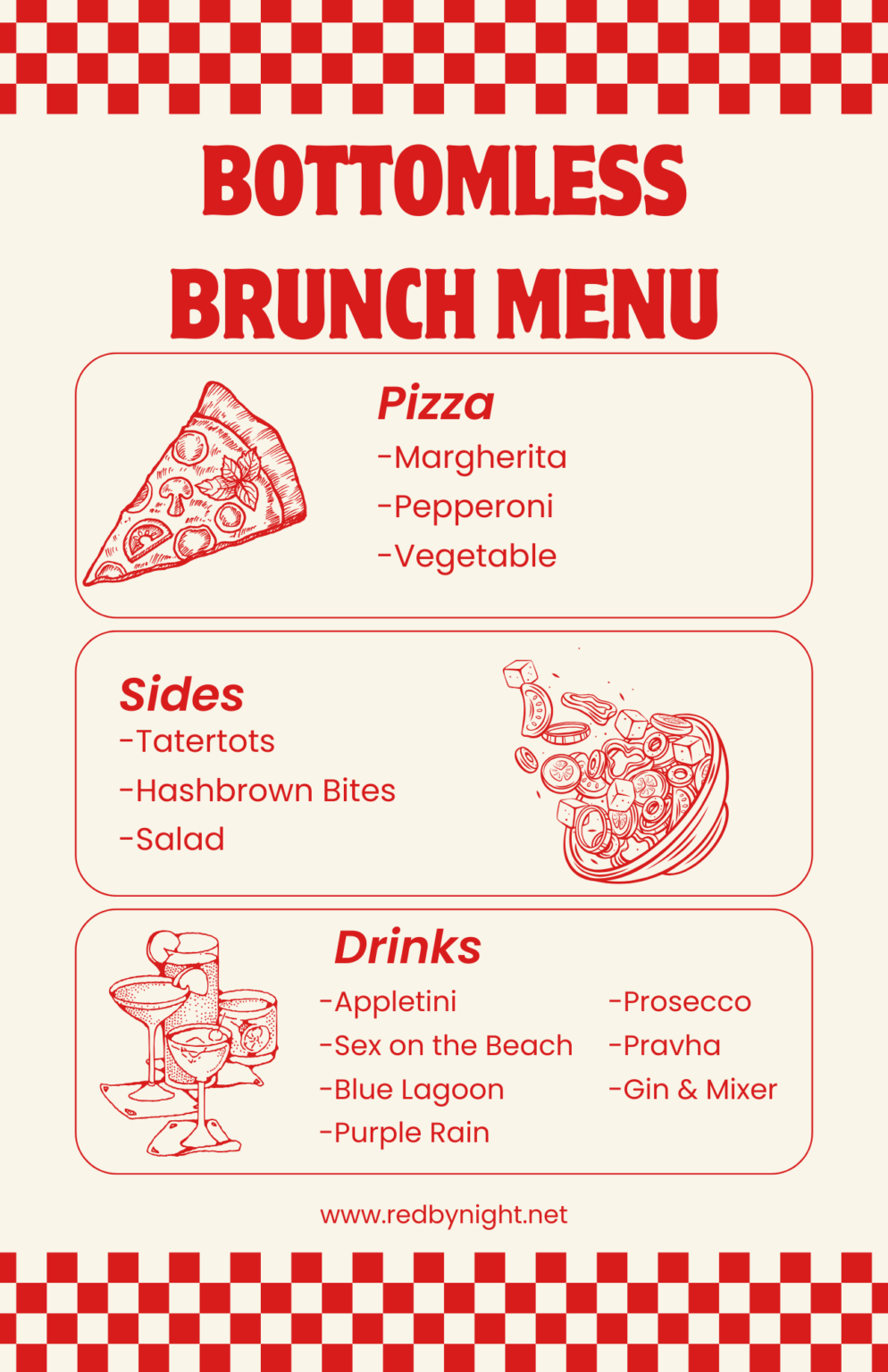 Bottomless Brunch - Red By Night